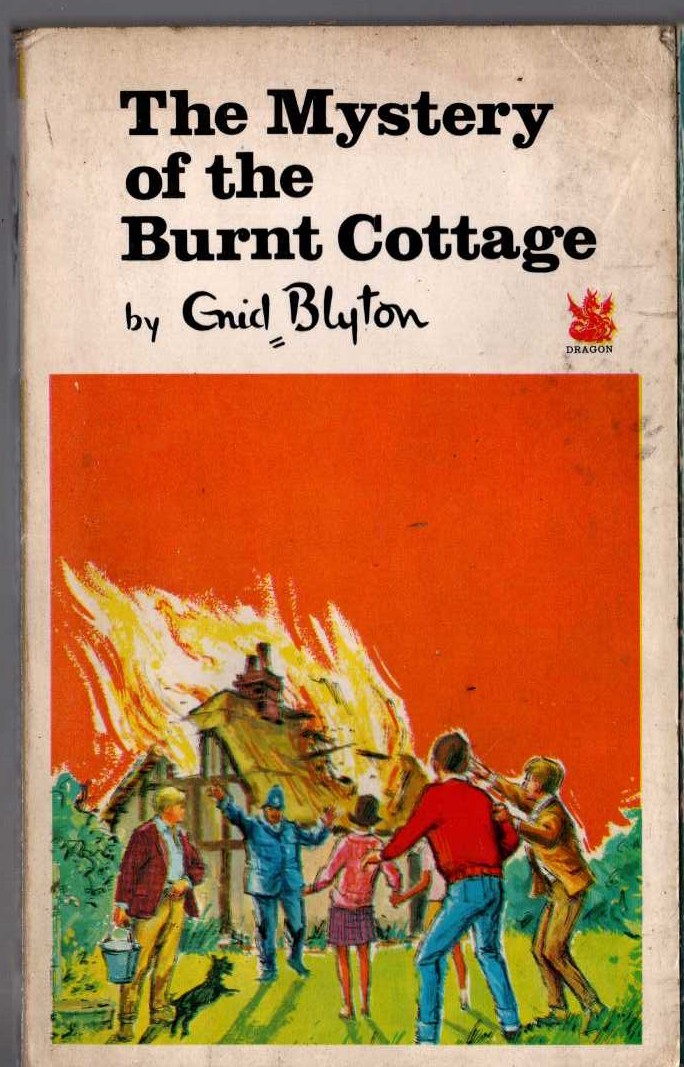 Enid Blyton THE MYSTERY OF THE BURNT COTTAGE book cover scans